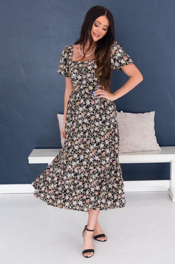 The Macey Modest Floral Dress
