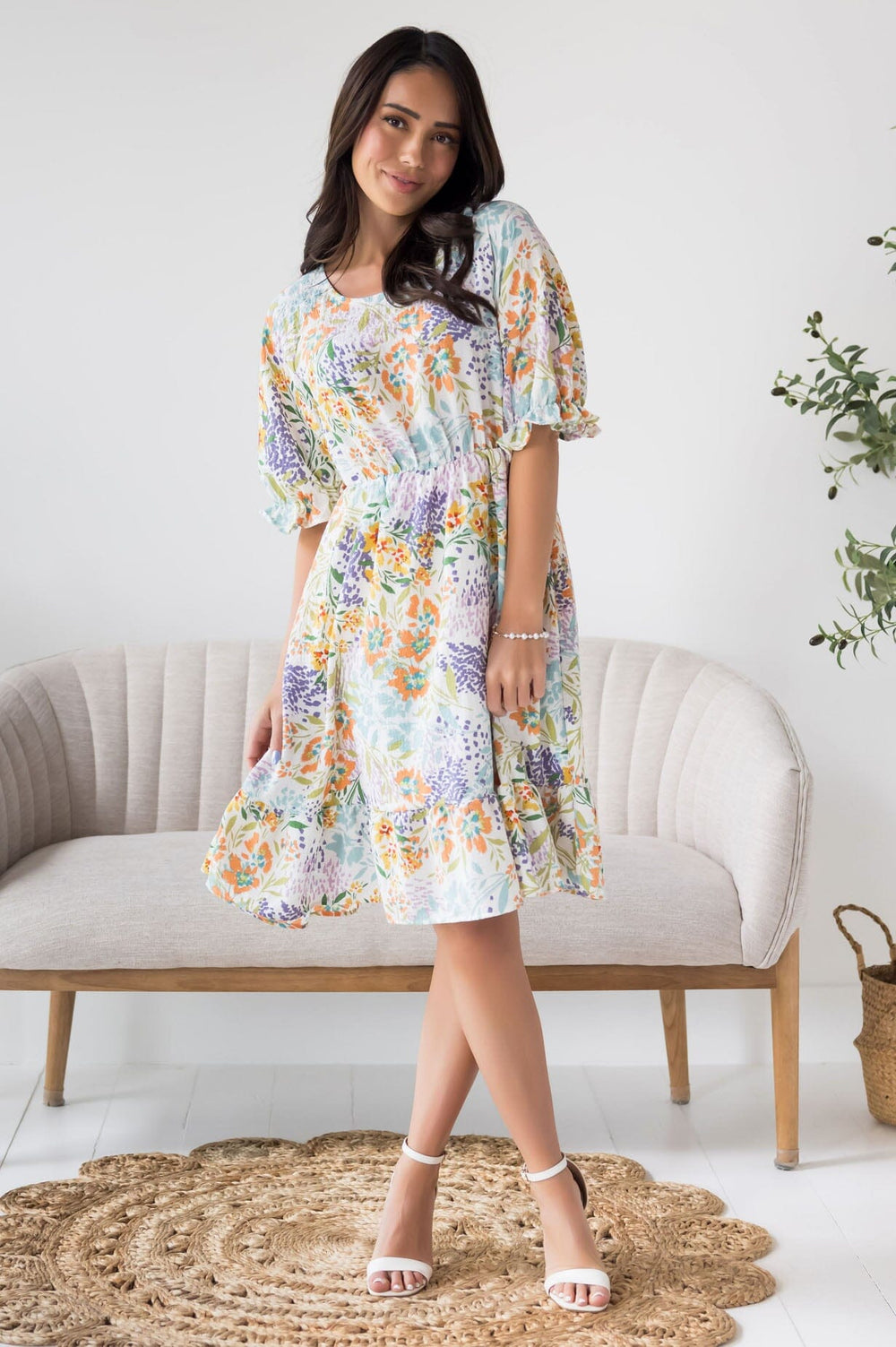 The KeLynn Modest Floral Dress