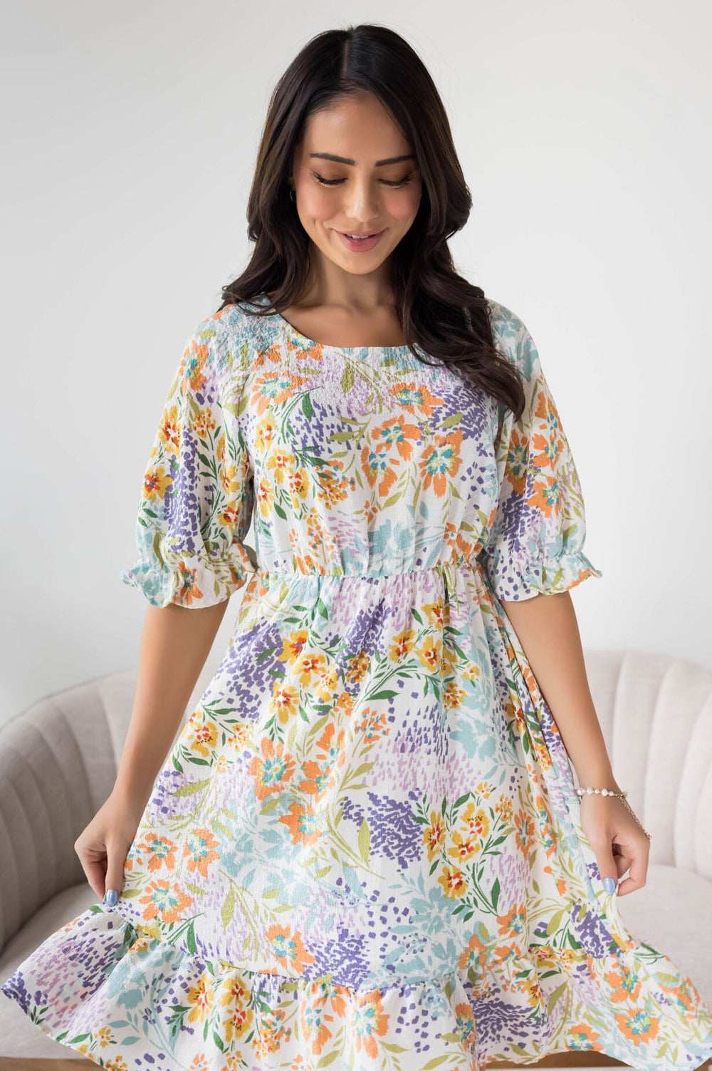 The KeLynn Modest Floral Dress
