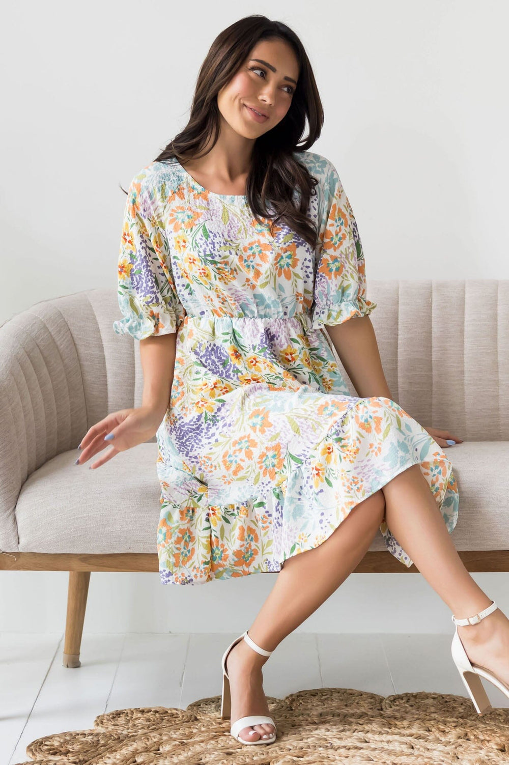 The KeLynn Modest Floral Dress