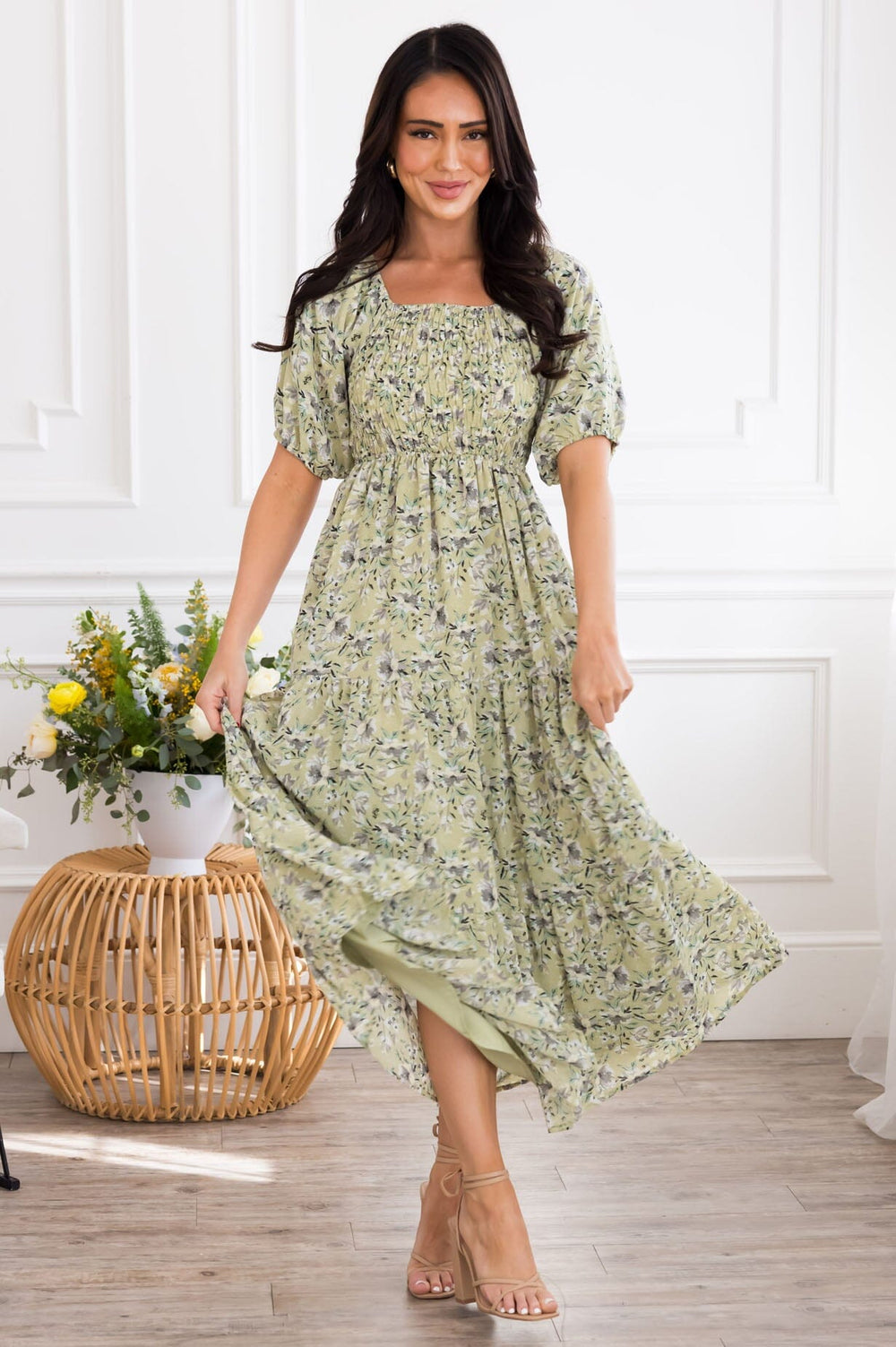 The Randi Modest Eyelet Dress