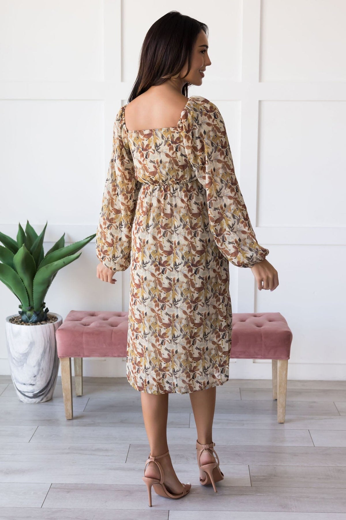 The Nellie Modest Satin Dress