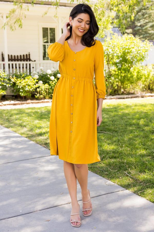 The Kasyn Modest Button Dress