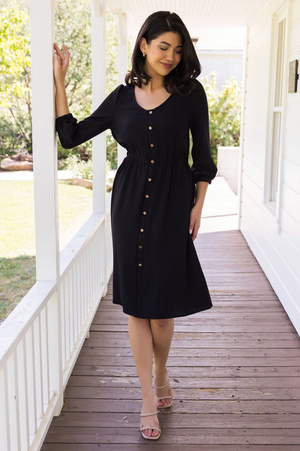 The Kasyn Modest Button Dress