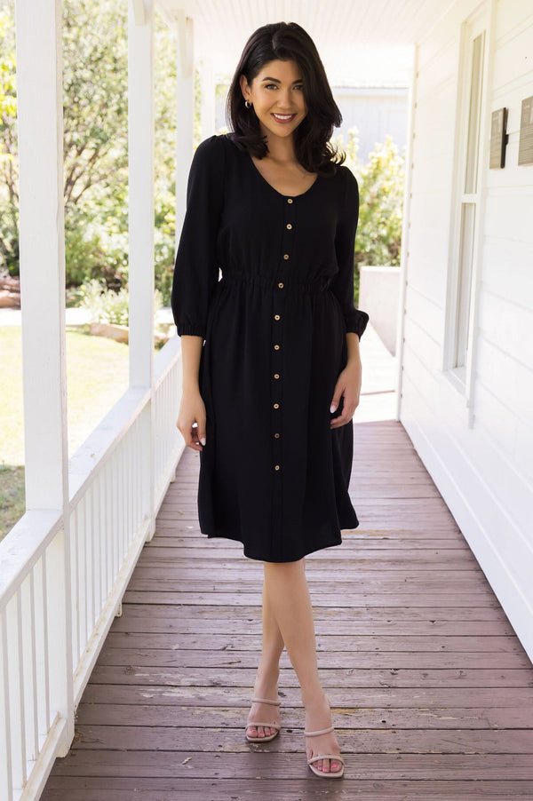 The Kasyn Modest Button Dress