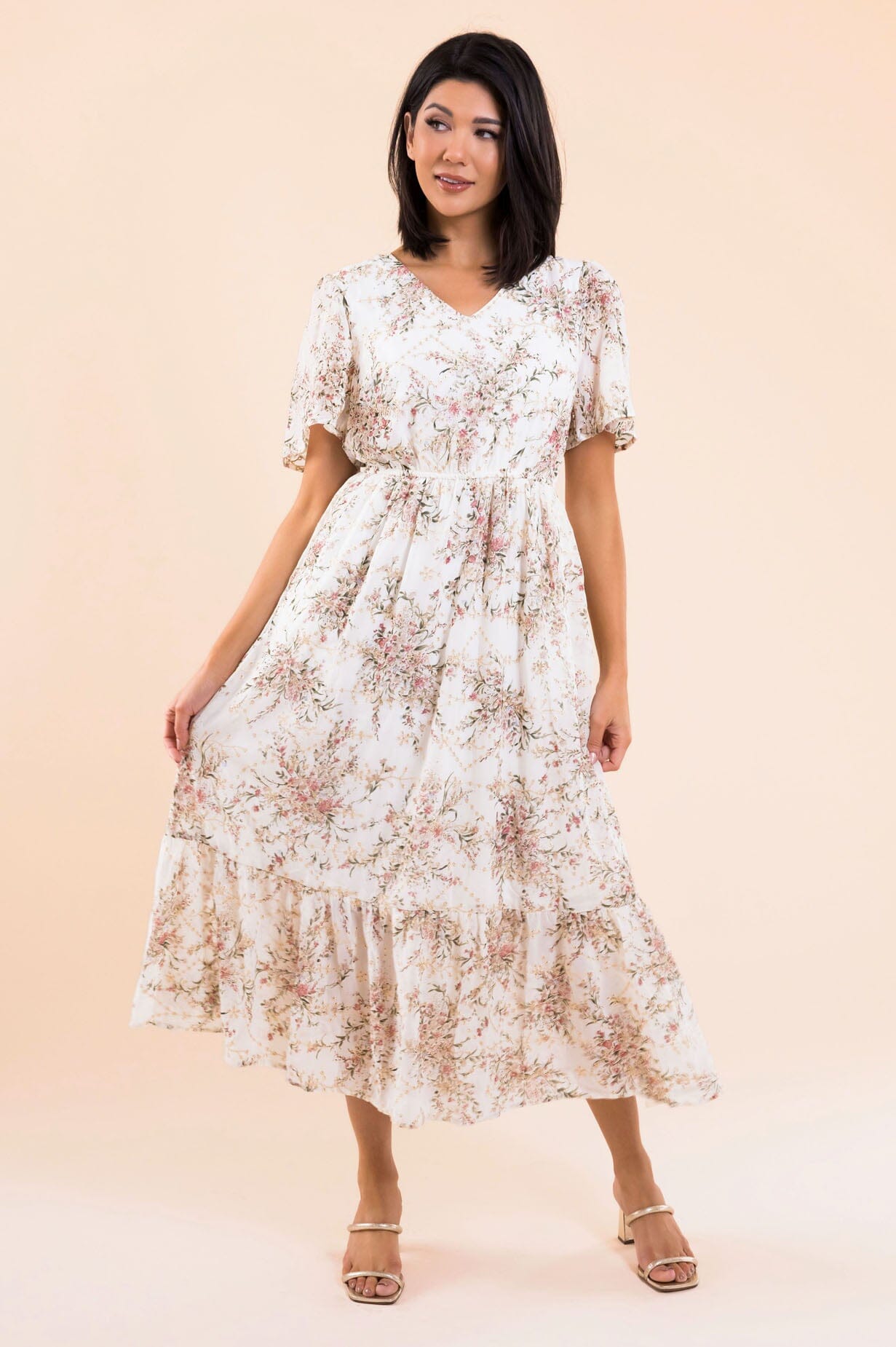 The Nadene Modest Floral Dress