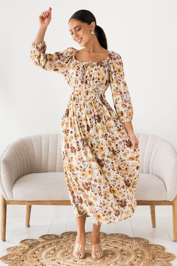 The Debbie Modest Floral Dress