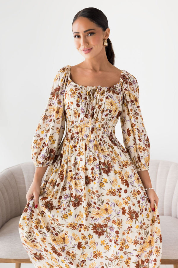 The Debbie Modest Floral Dress