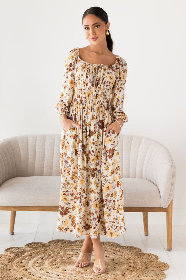 The Debbie Modest Floral Dress