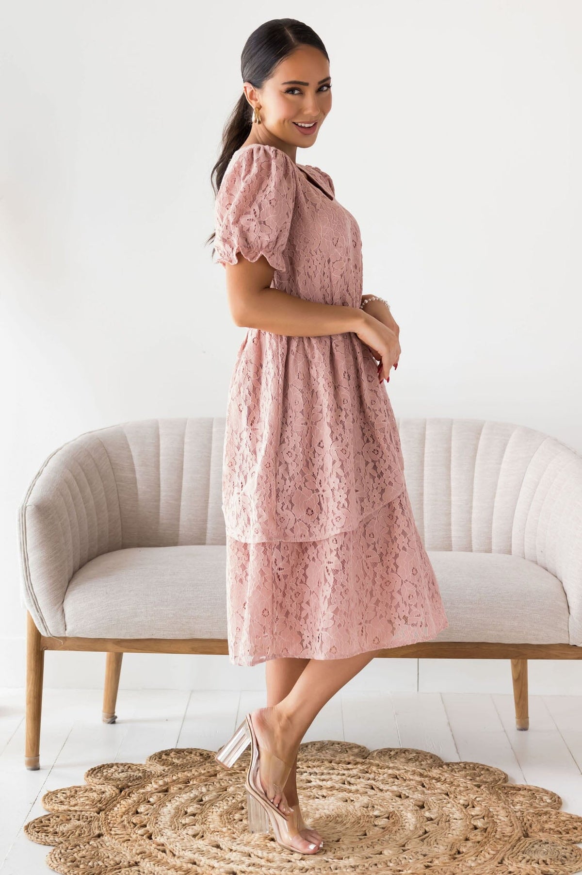 The Korryn Modest Lace Dress