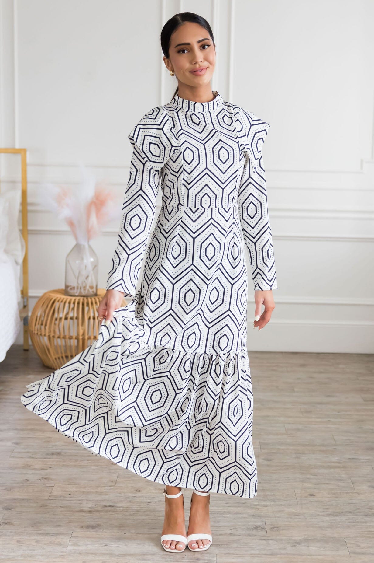 The Macdara Modest Print Dress