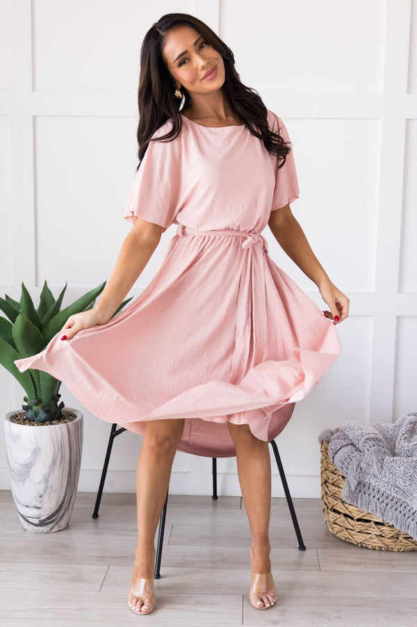 The Jennifer Modest Crinkle Dress