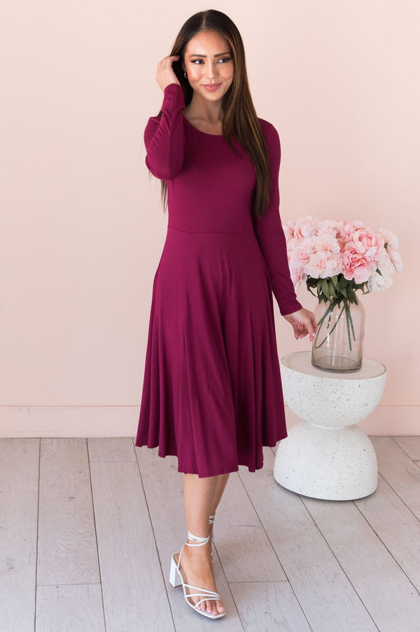 The Keiley Modest Fit & Flare Dress