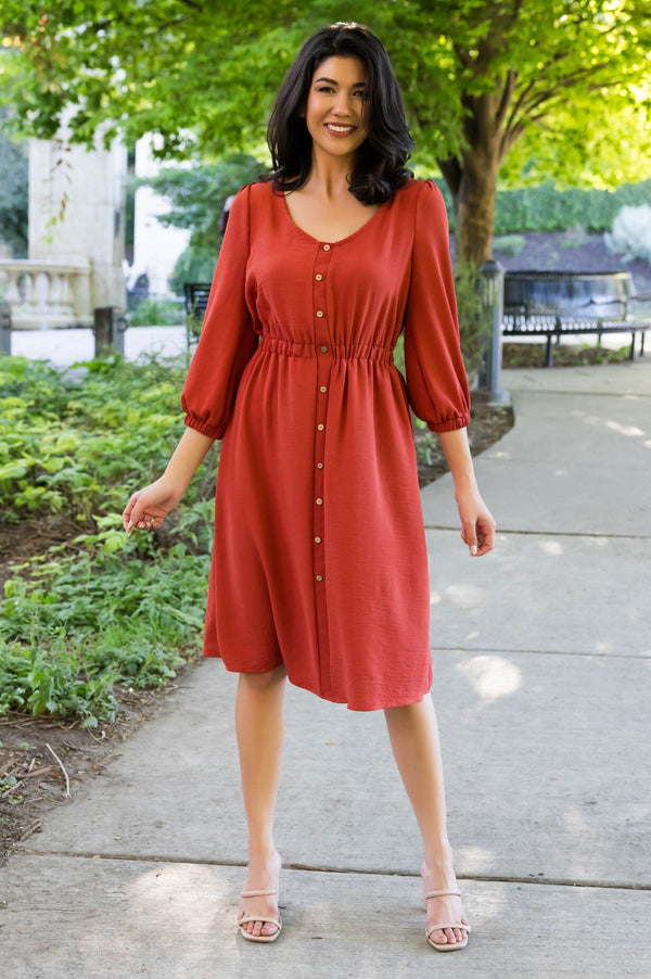 The Kasyn Modest Button Dress