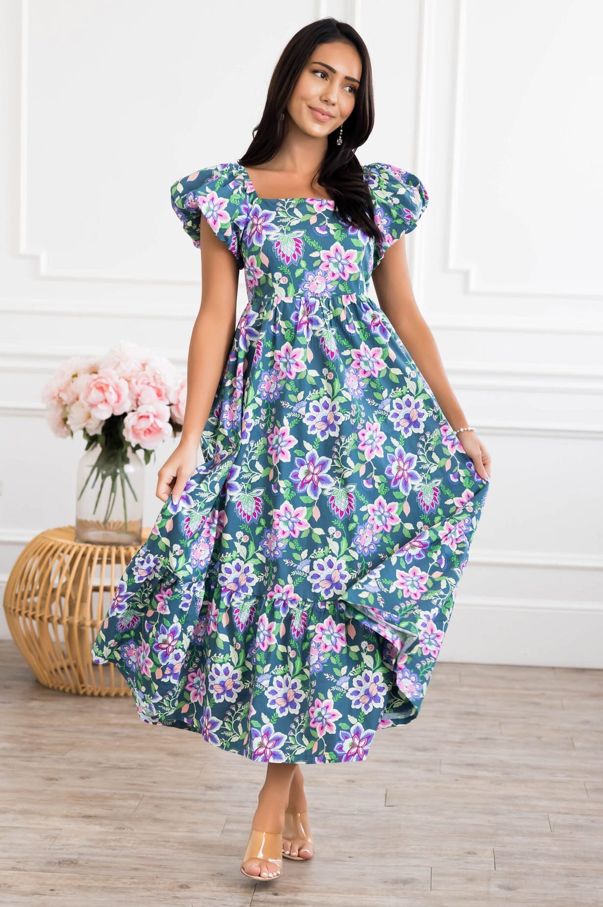 The Marley Mae Modest Floral Dress