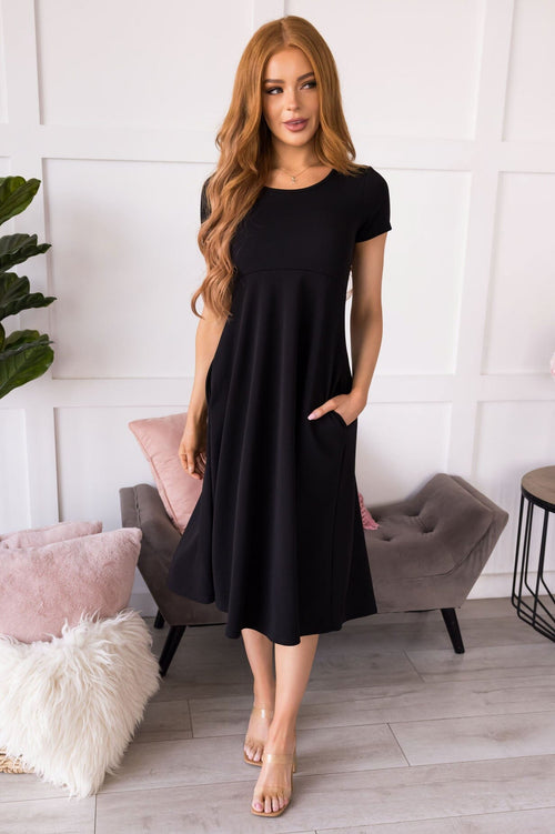 Modest Solid Dresses for Women