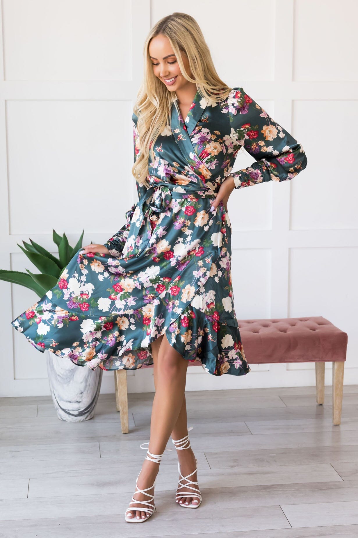 The Ailey Modest Wrap Dress