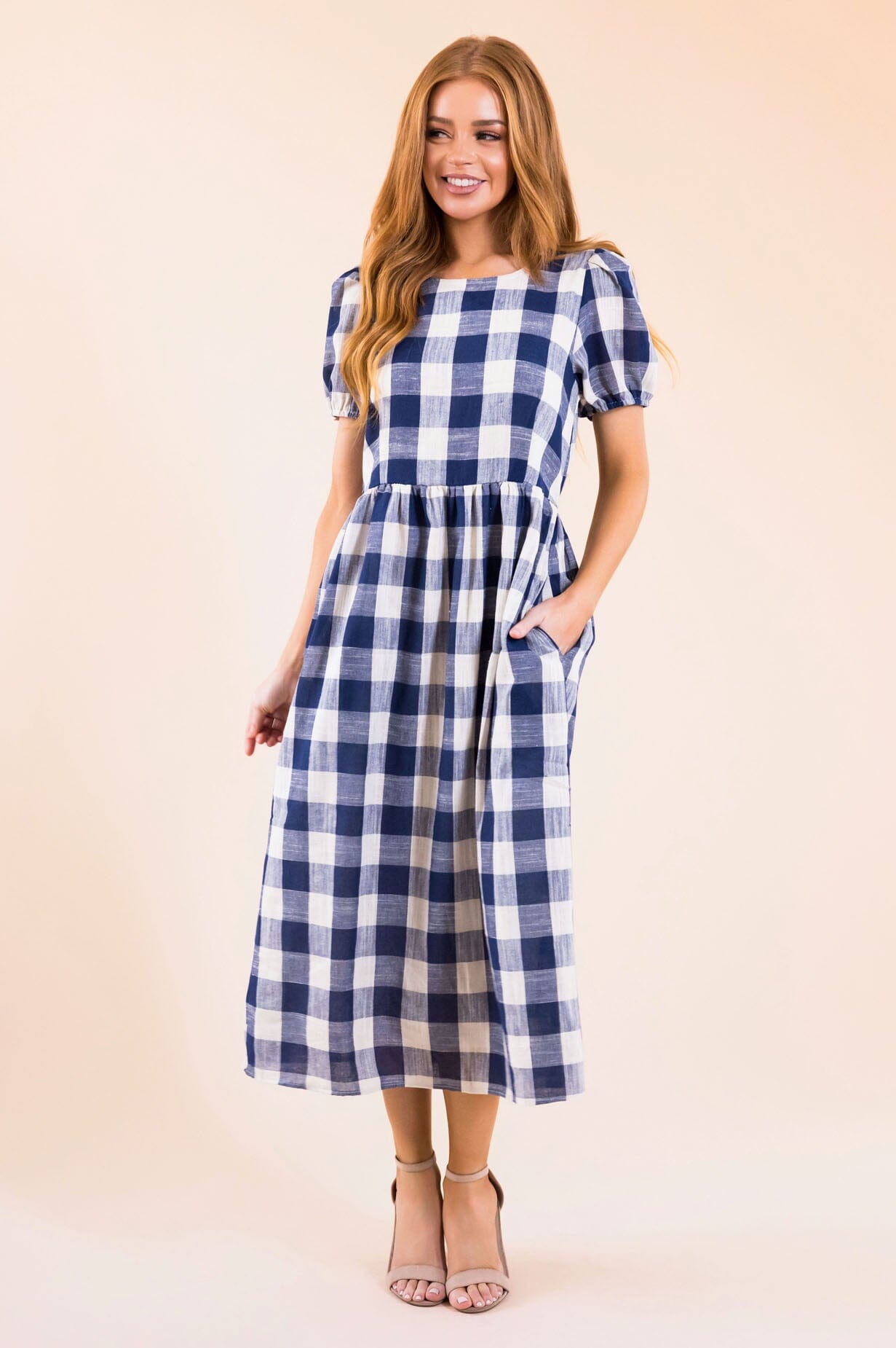 The Truett Modest Plaid Dress