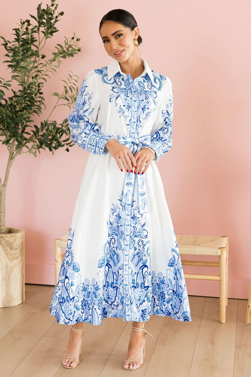 The Berlynn Modest Paisley Dress