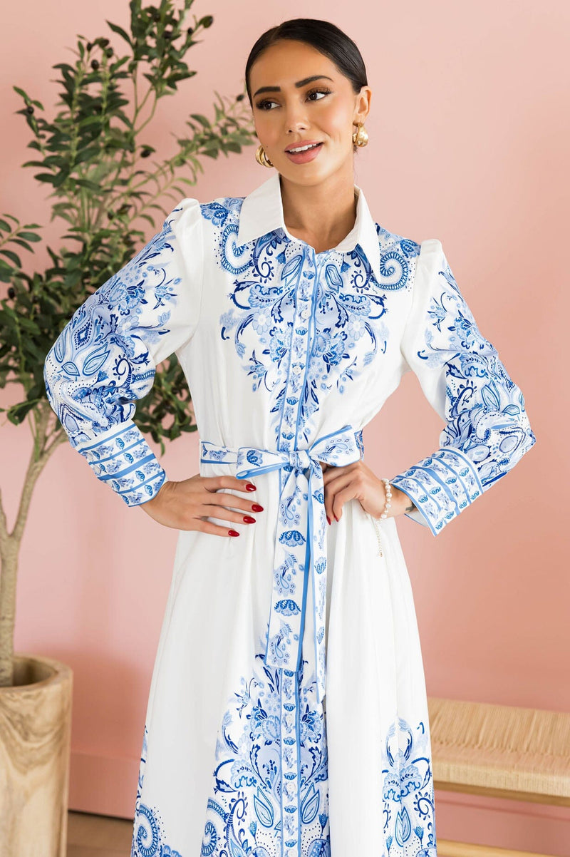 The Berlynn Modest Paisley Dress