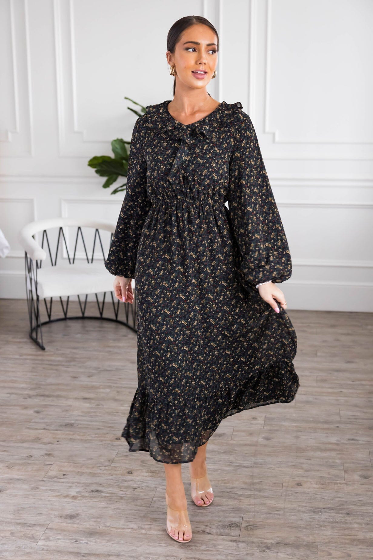 The Sabine Renee Modest Floral Dress