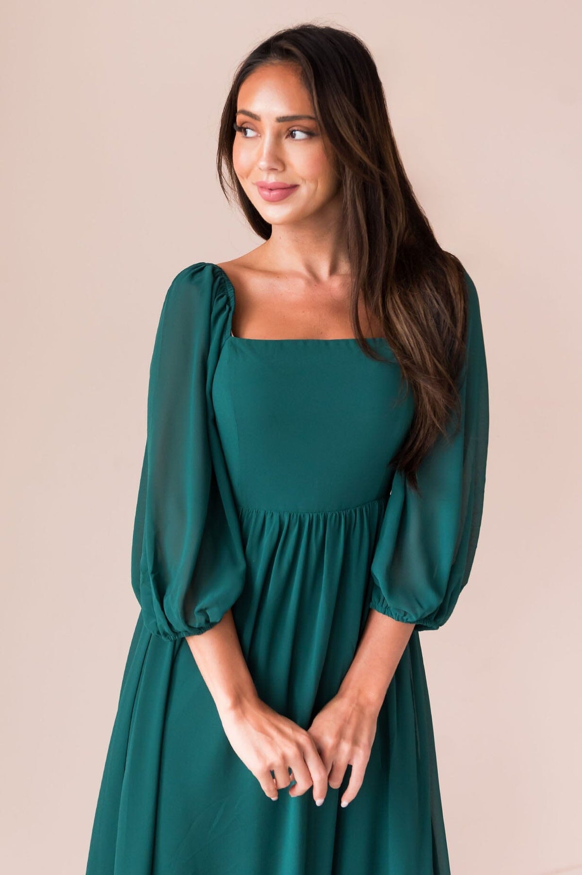 The Ari Modest Chiffon Dress