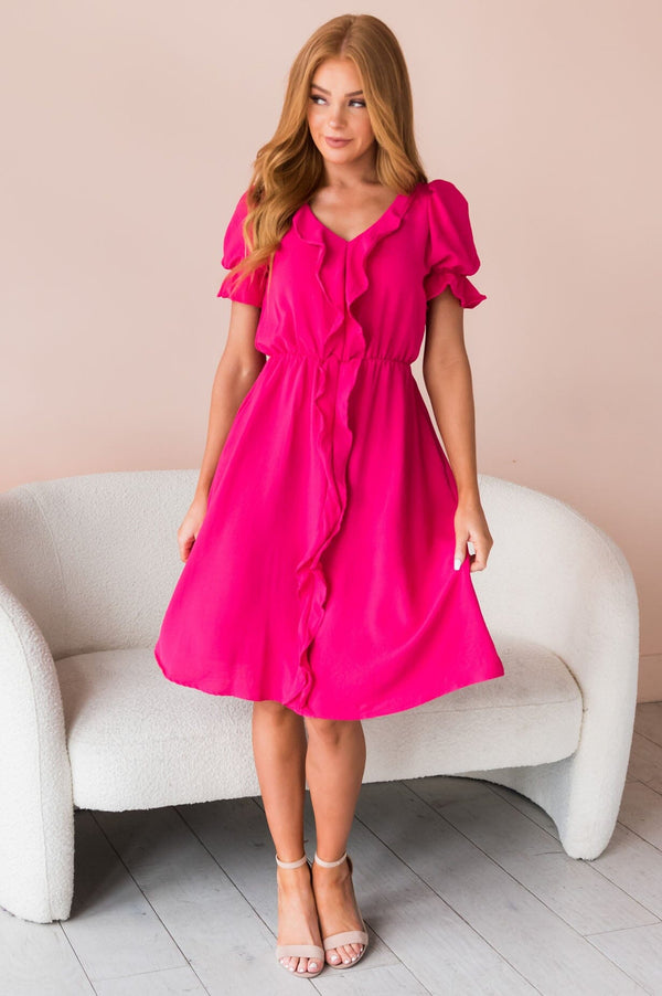 The Maria Kate Modest Ruffled Dress