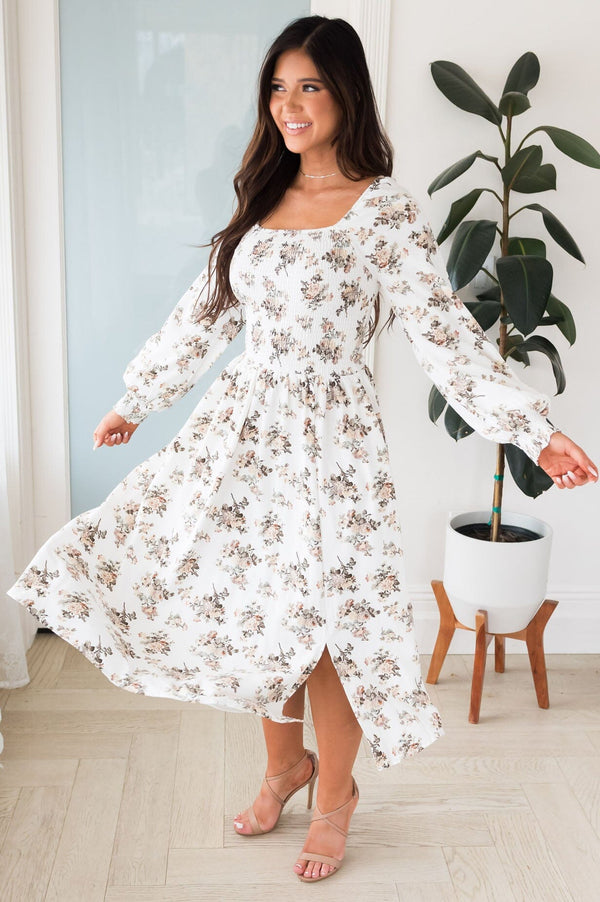 The Shayla Modest Floral Dress