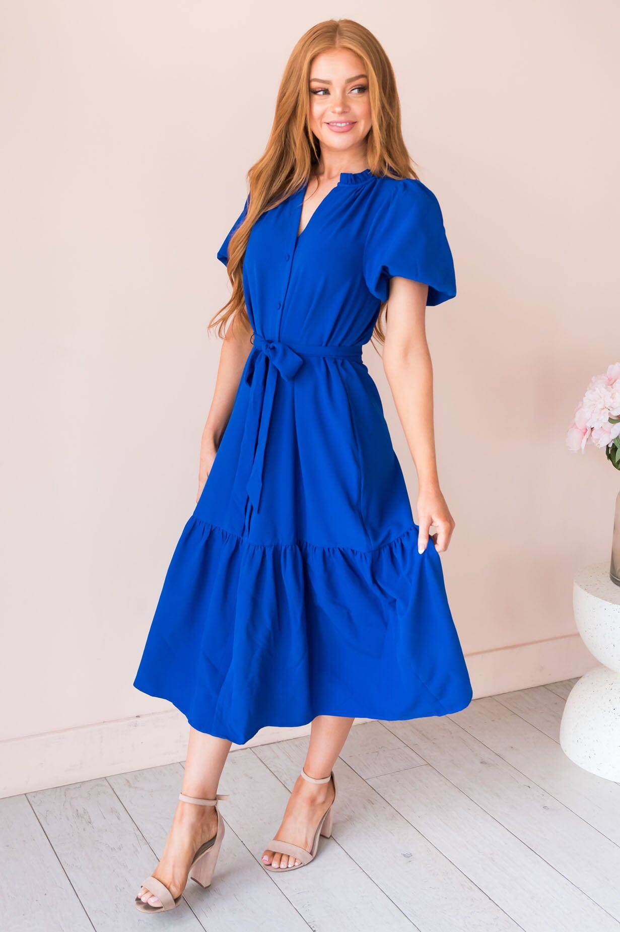 The Alaska Modest Rust Dress