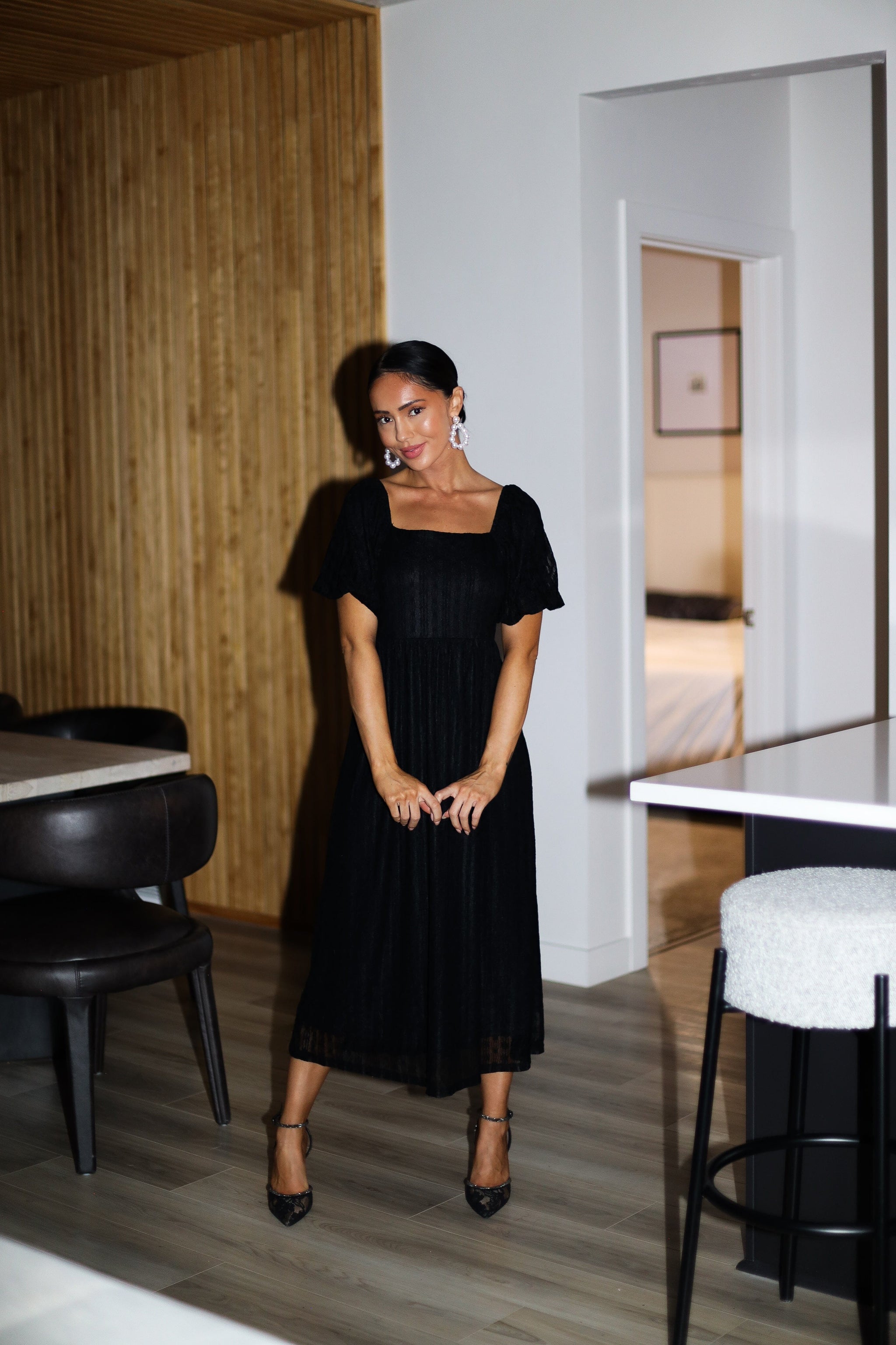The Leverne Modest Black Dress