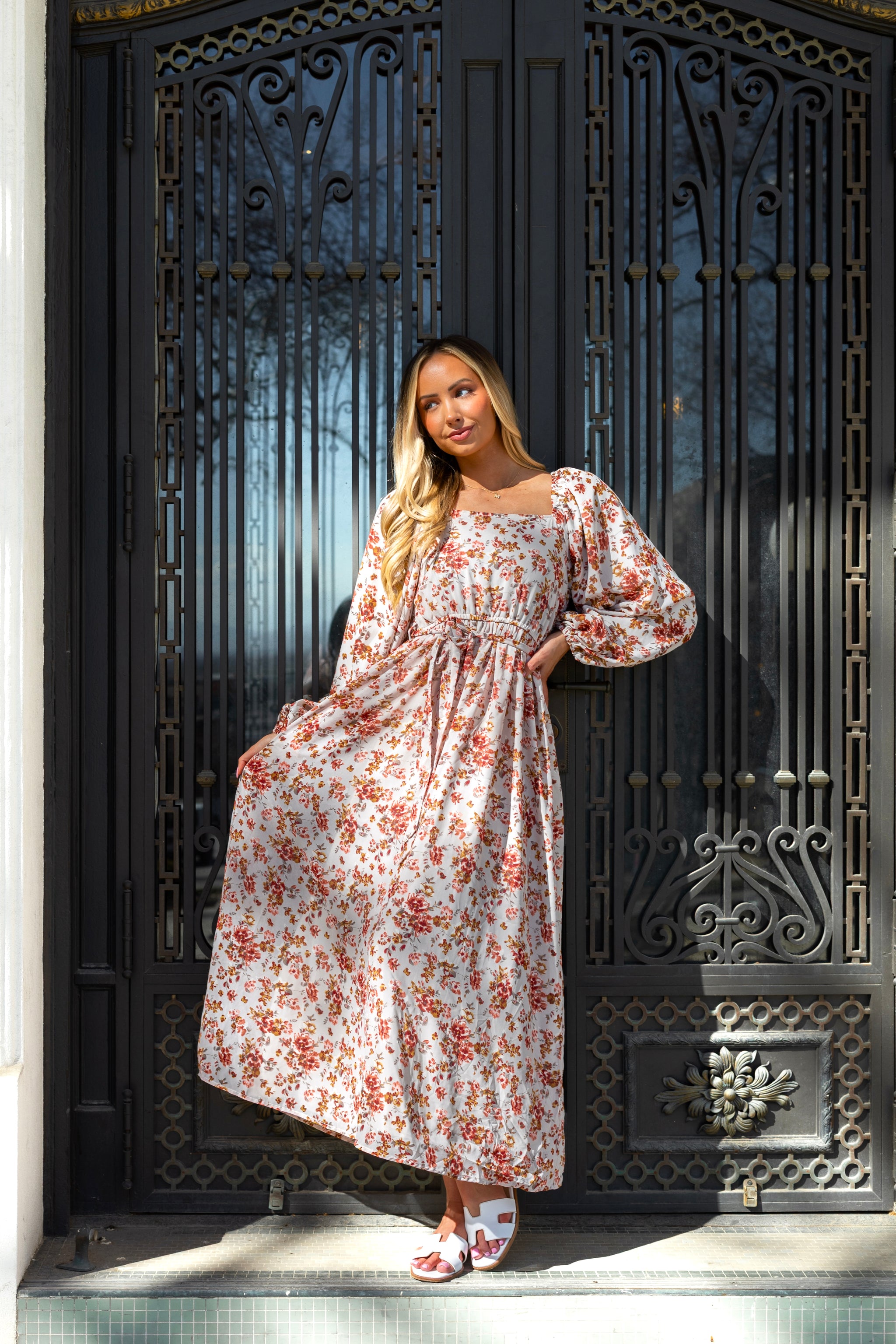 The Britley Modest Floral Dress