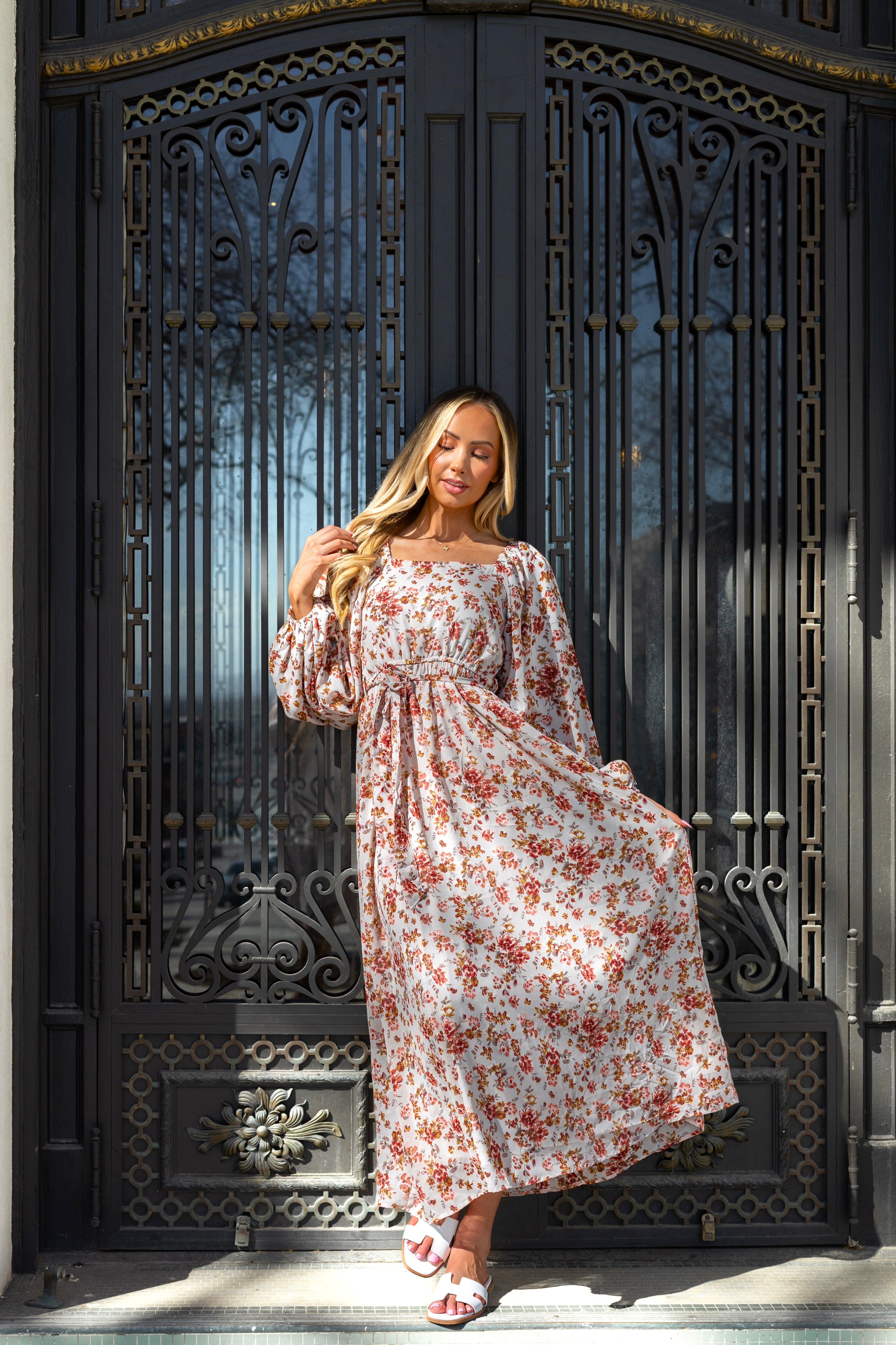 The Britley Modest Floral Dress