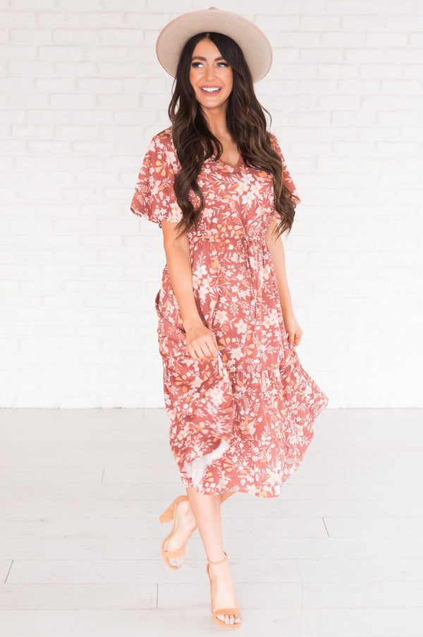 The Kinsie Modest Floral Dress - NeeSee's Dresses