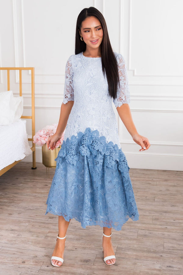 The Madalee Modest Lace Dress