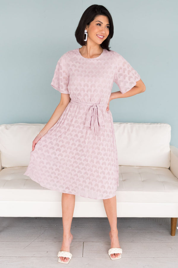 The Marisue Modest Mauve Dress