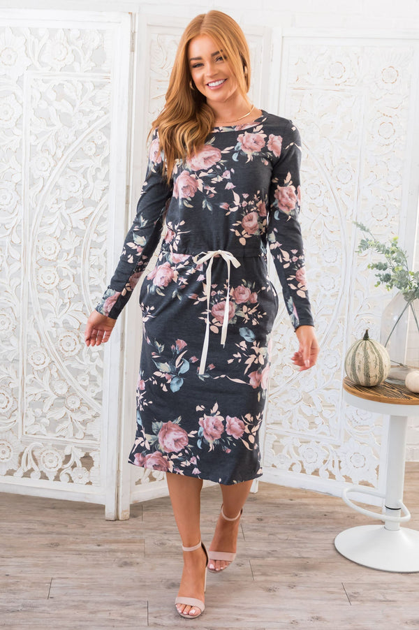 The Shareen Modest Jersey Dress - NeeSee's Dresses