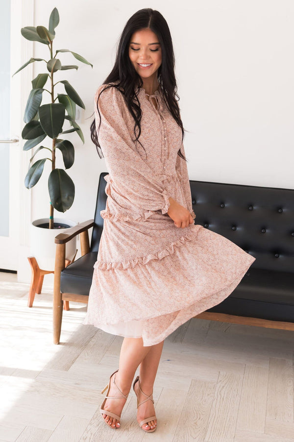 The Katelynd Modest Floral Dress