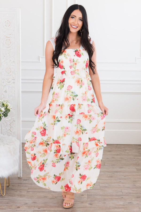 The Tonia Modest Floral Dress