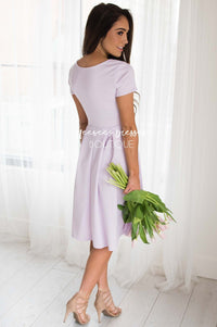 Lavender Modest Midi Dress | Church Modest Dresses