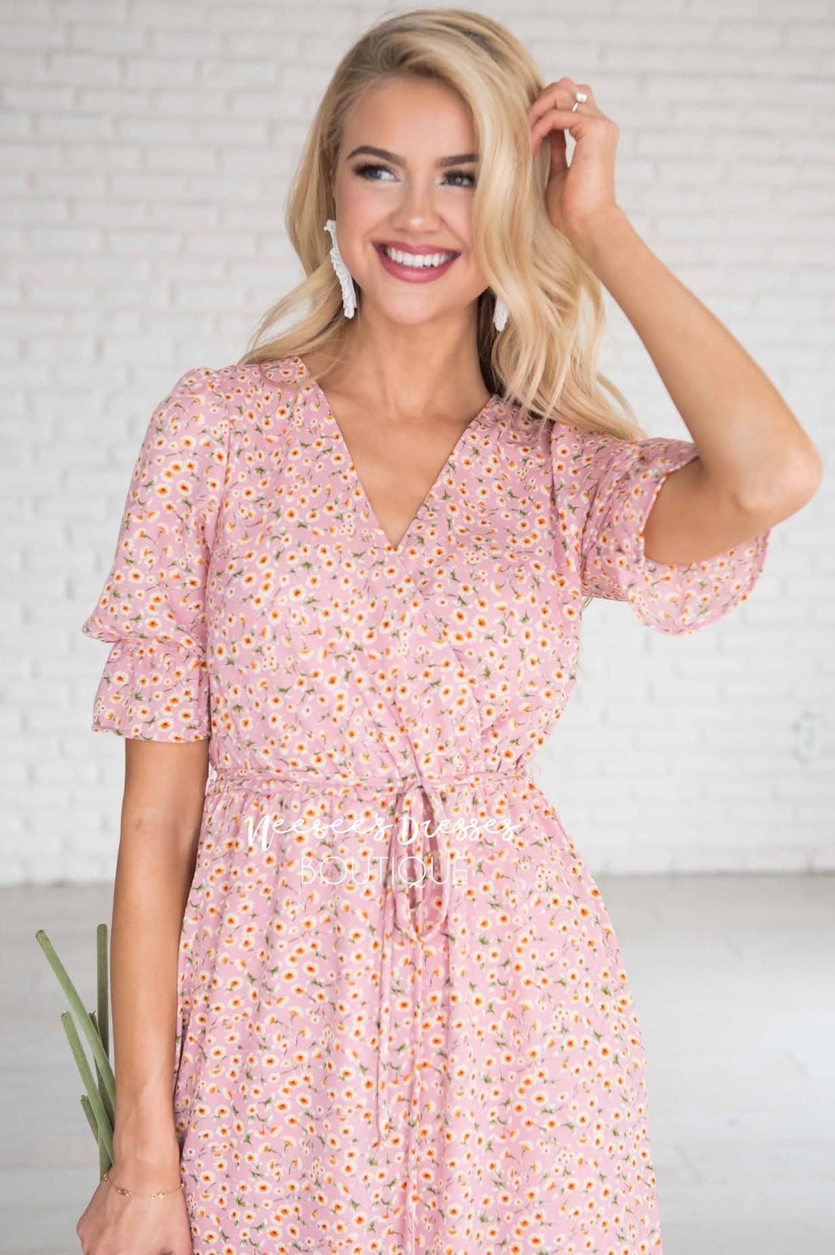 Pink Mini Floral Modest Church Dress | Best and Affordable Modest ...