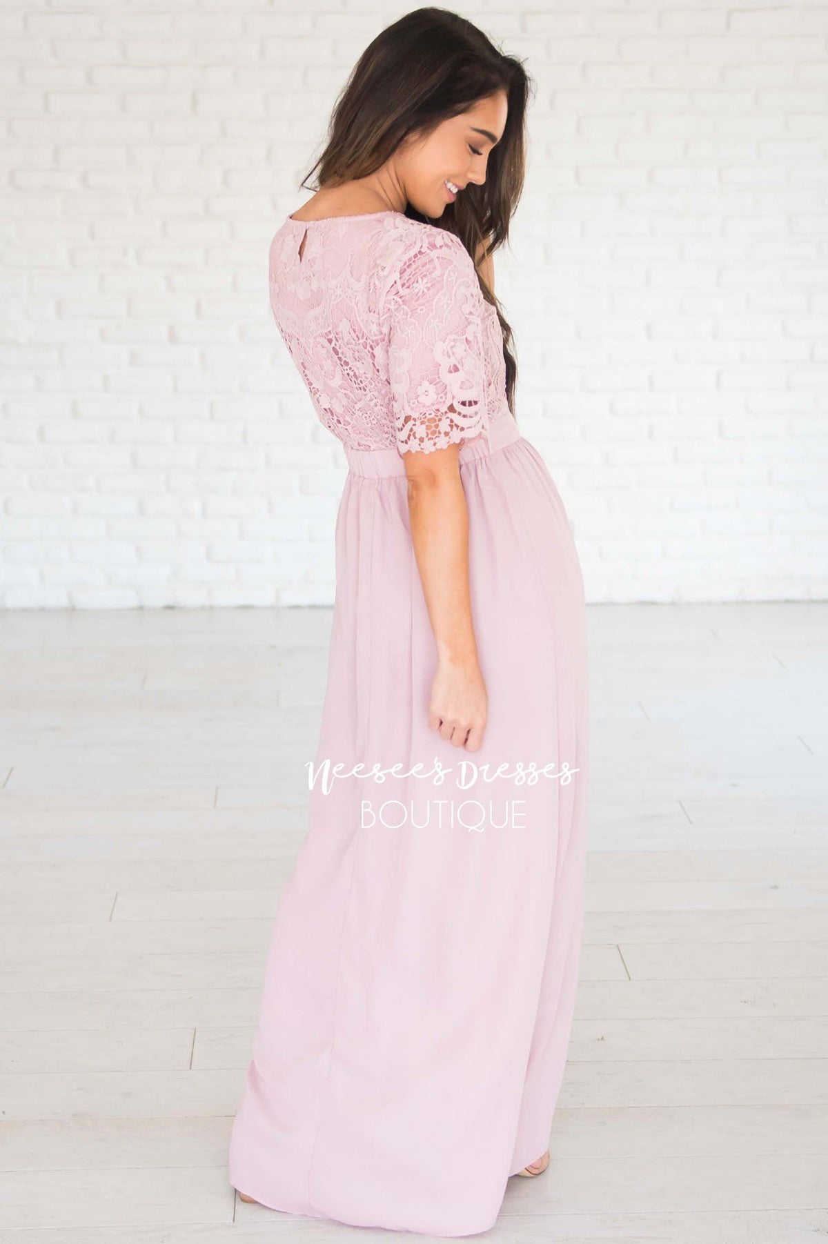Dusty Pink Bodice Modest Maxi Dress | Modest Dress for Nursing | Cute ...
