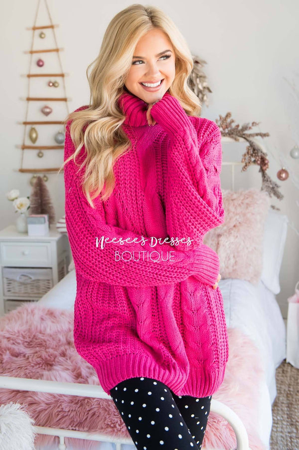 Blessed Heart Cable Knit Modest Sweater | Best Place To Buy Modest Dresses