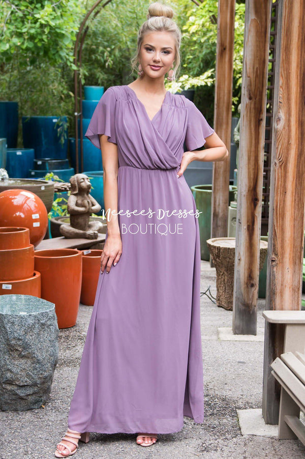 Dusty Purple Maxi Modest Church Dress | Best and Affordable Modest ...