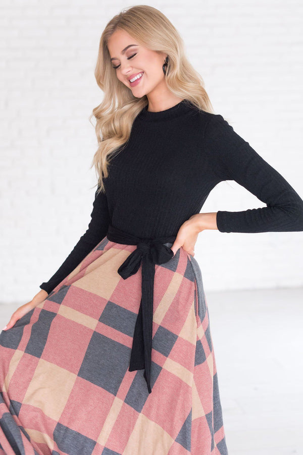 The Ananda Modest Plaid Dress