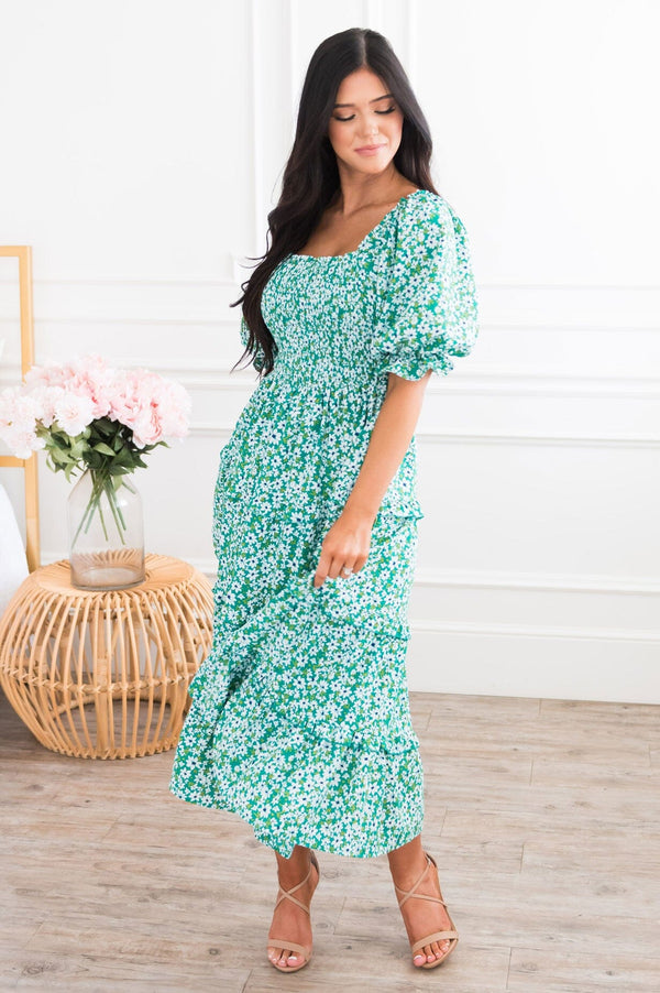 The Jackalyn Modest Tiered Dress