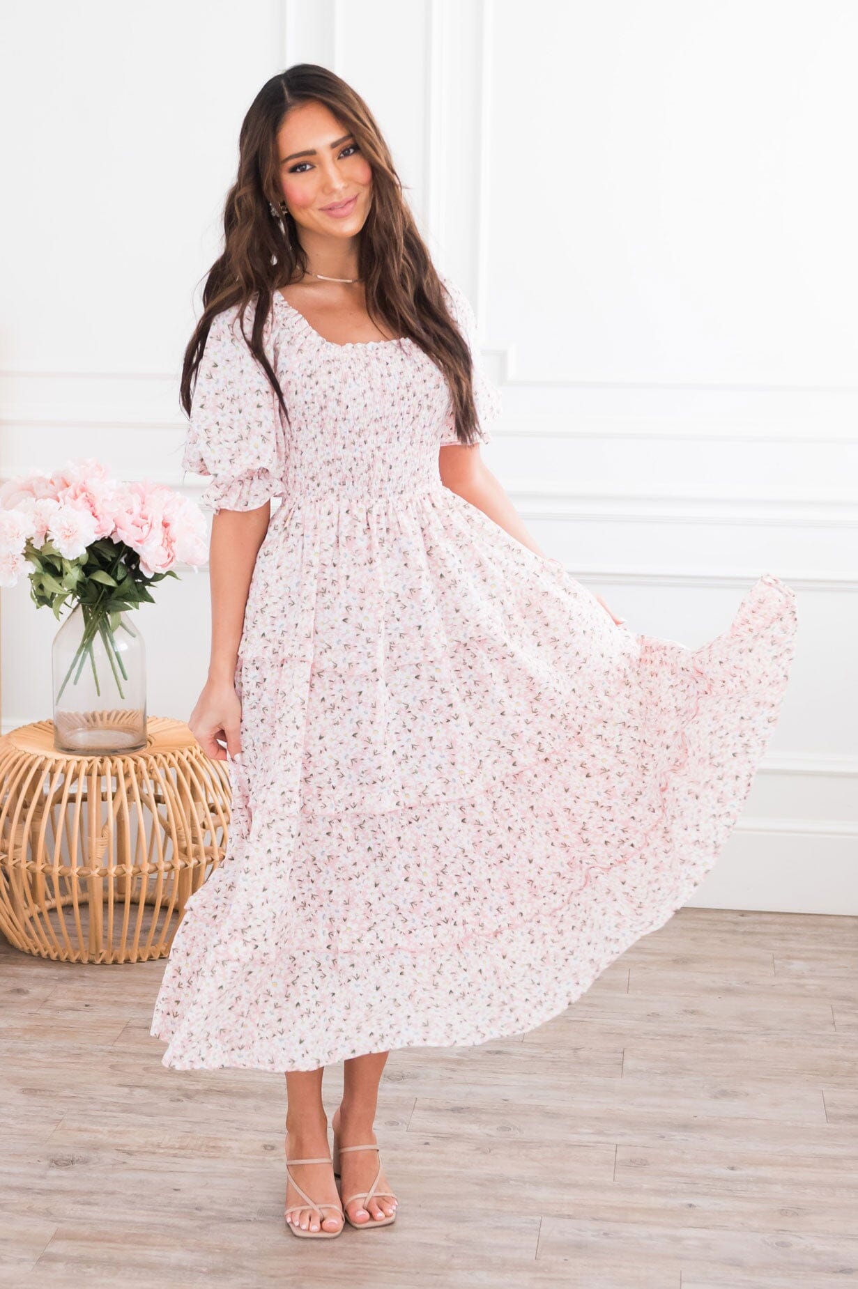 The Jackalyn Modest Tiered Dress