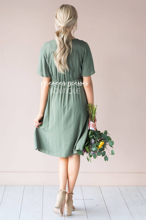 The Aria Modest Button Dress