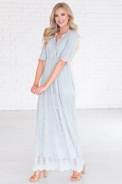 The Chelci Modest Lace Dress