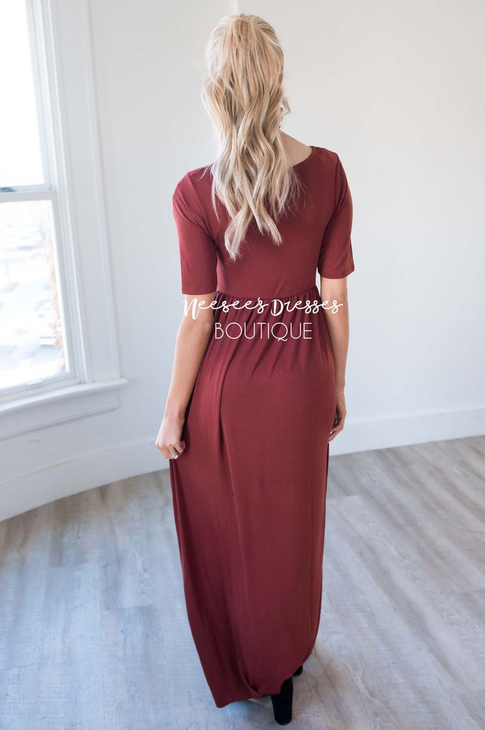 Brick Maxi Pocket Dress | Best Place To Buy Modest Dresses Online