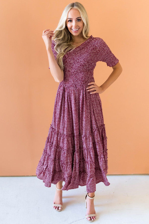 The Krishelle Modest Tea Length Dress